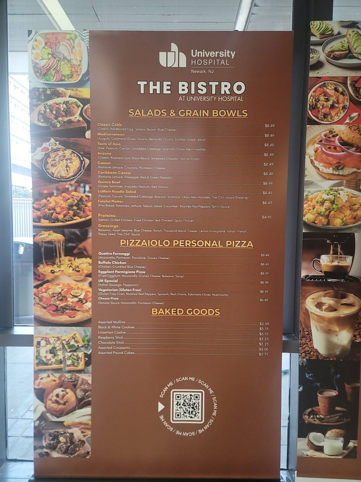 Menu at University Hospital Cafeteria - The Garden Cafe/Bistro, Newark