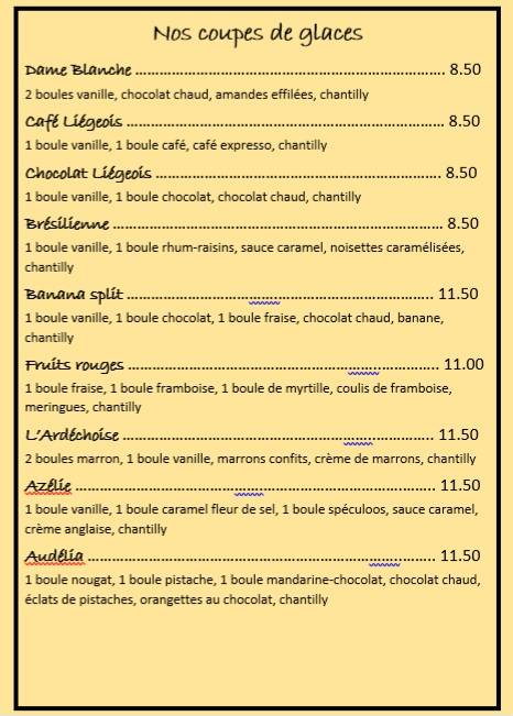 Menu au Chez Léon pub et bar, Vallon-Pont-d'Arc, 8 Pl. Armand Puaux