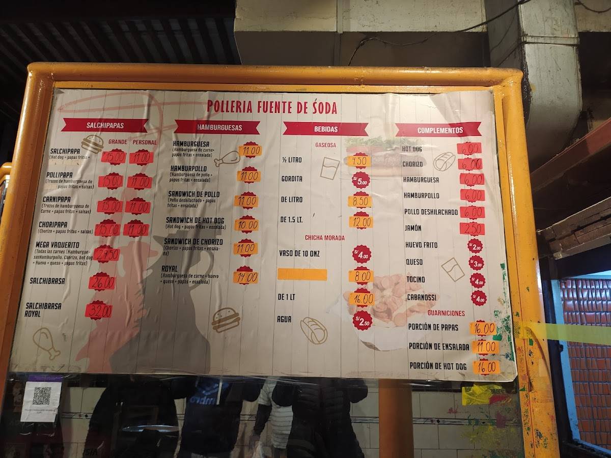Carta del restaurante El Vaquerito, Lima