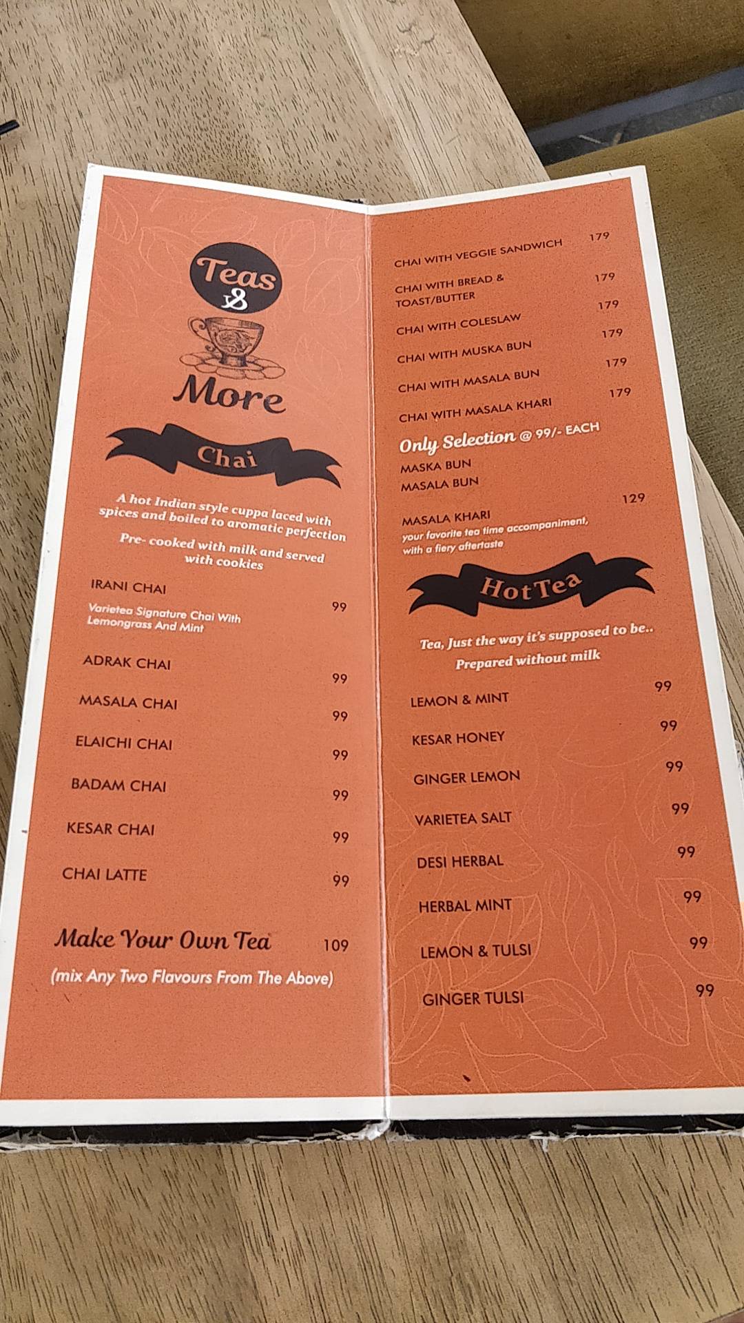 Menu at Varietea Lounge & Terrace, Ahmedabad, Shilp Aaron
