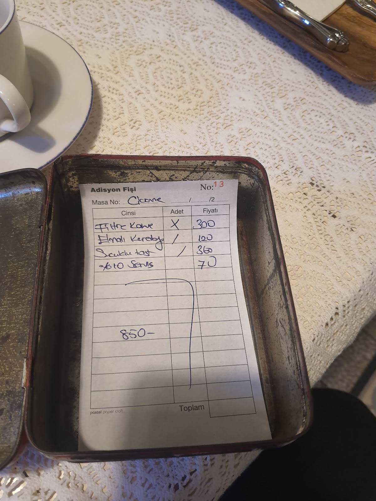 Menu at Velvet Cafe, Balat, Istanbul, Çimen Sk. No:8a