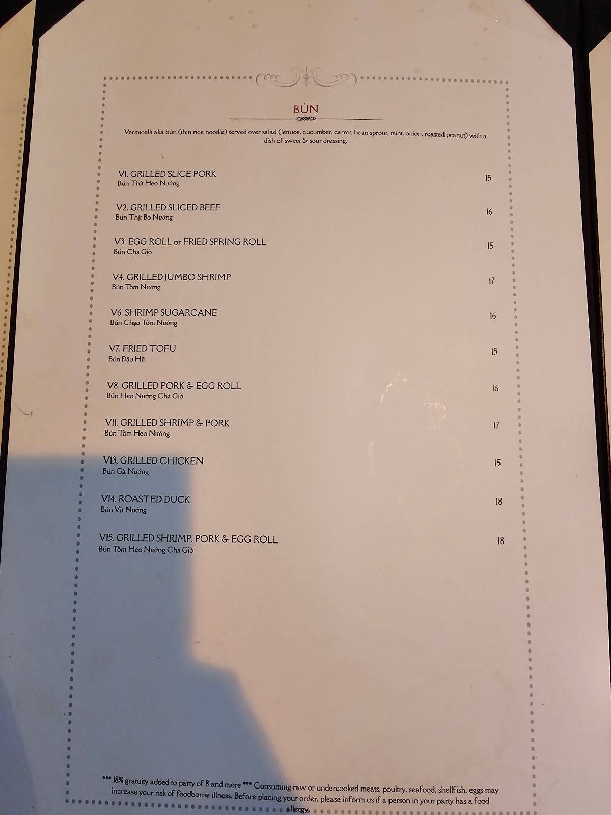 Menu at Veranda Kitchen & Bar Westbrook, Westbrook