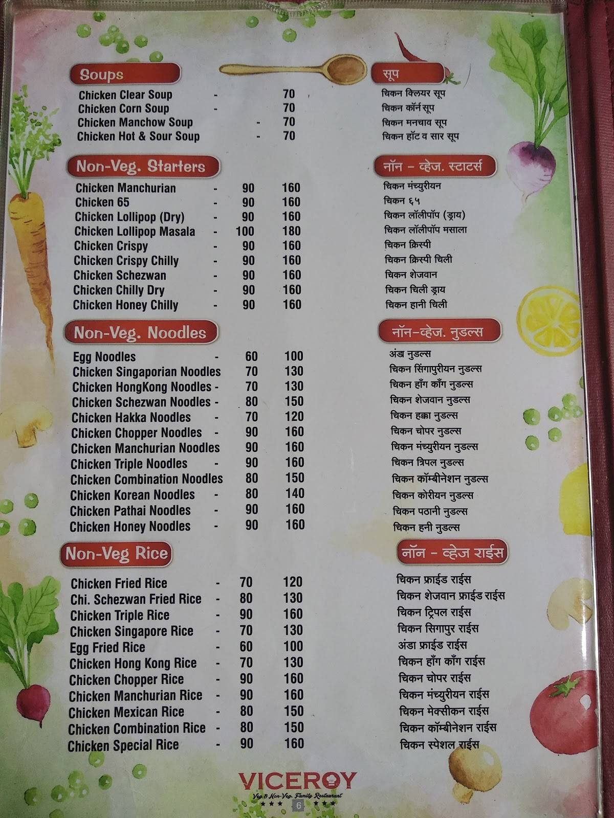 Menu at Viceroy Bakery, Pune