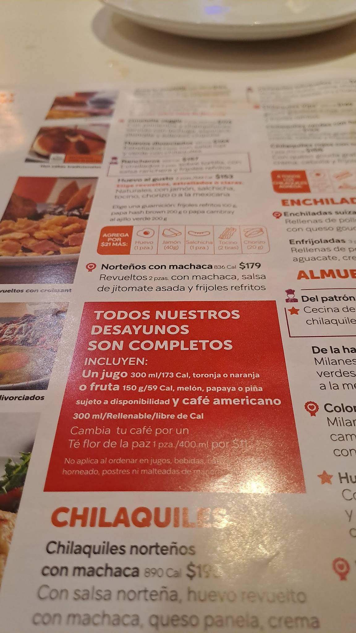 Menu at Vips plaza Universidad restaurant, Mexico City