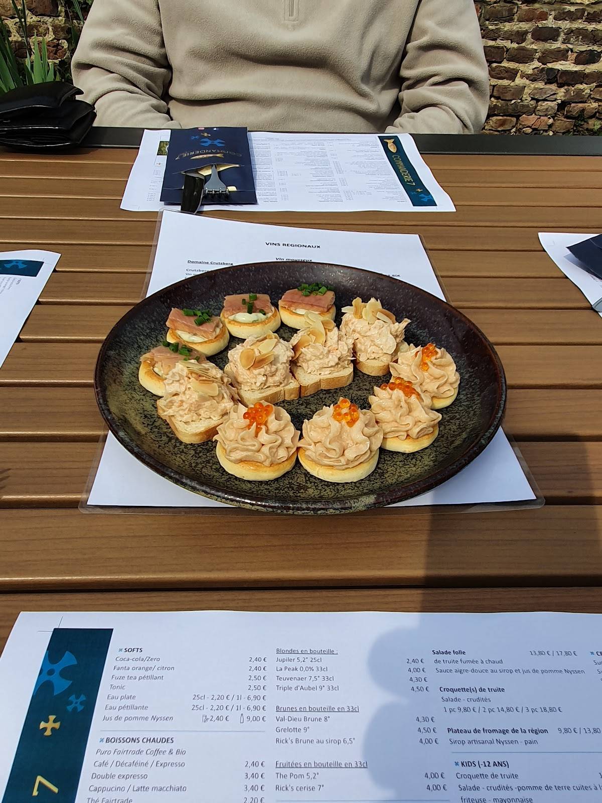Menu au Commanderie 7, Fourons