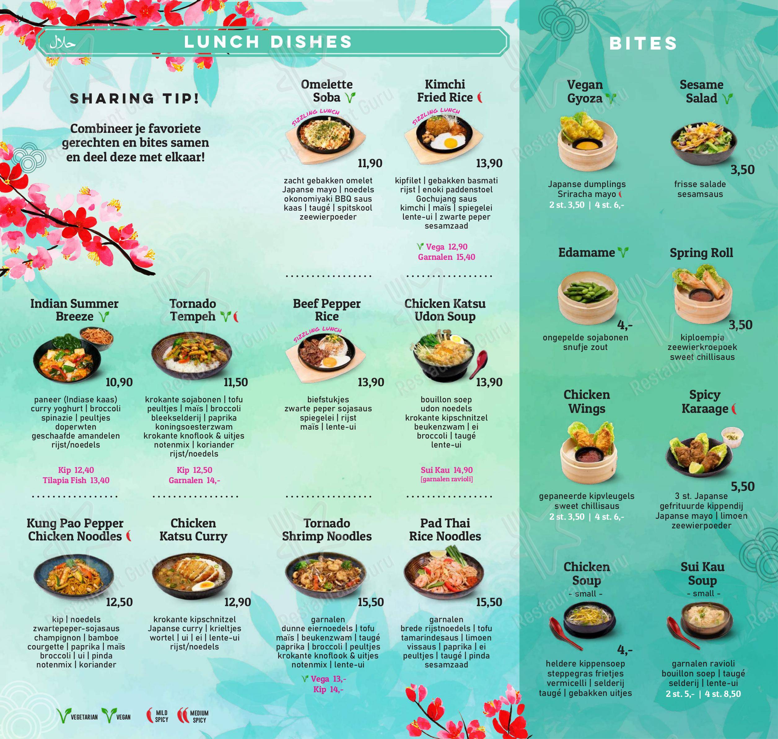 Menu au WOK! Asian Streetfood, Utrecht