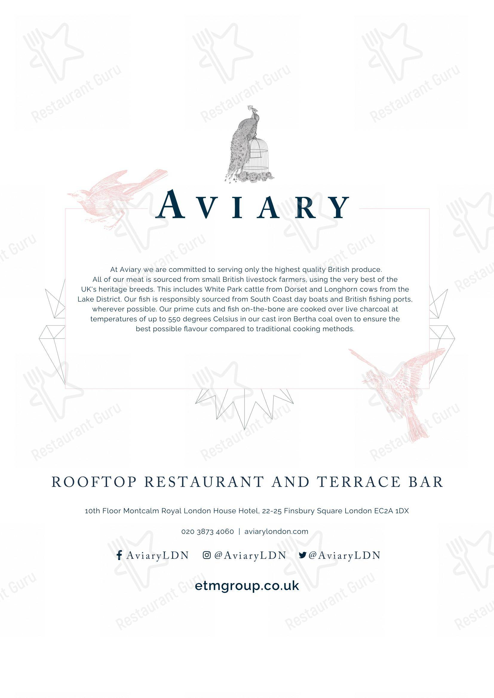 Menu at Wagtail pub & bar, London