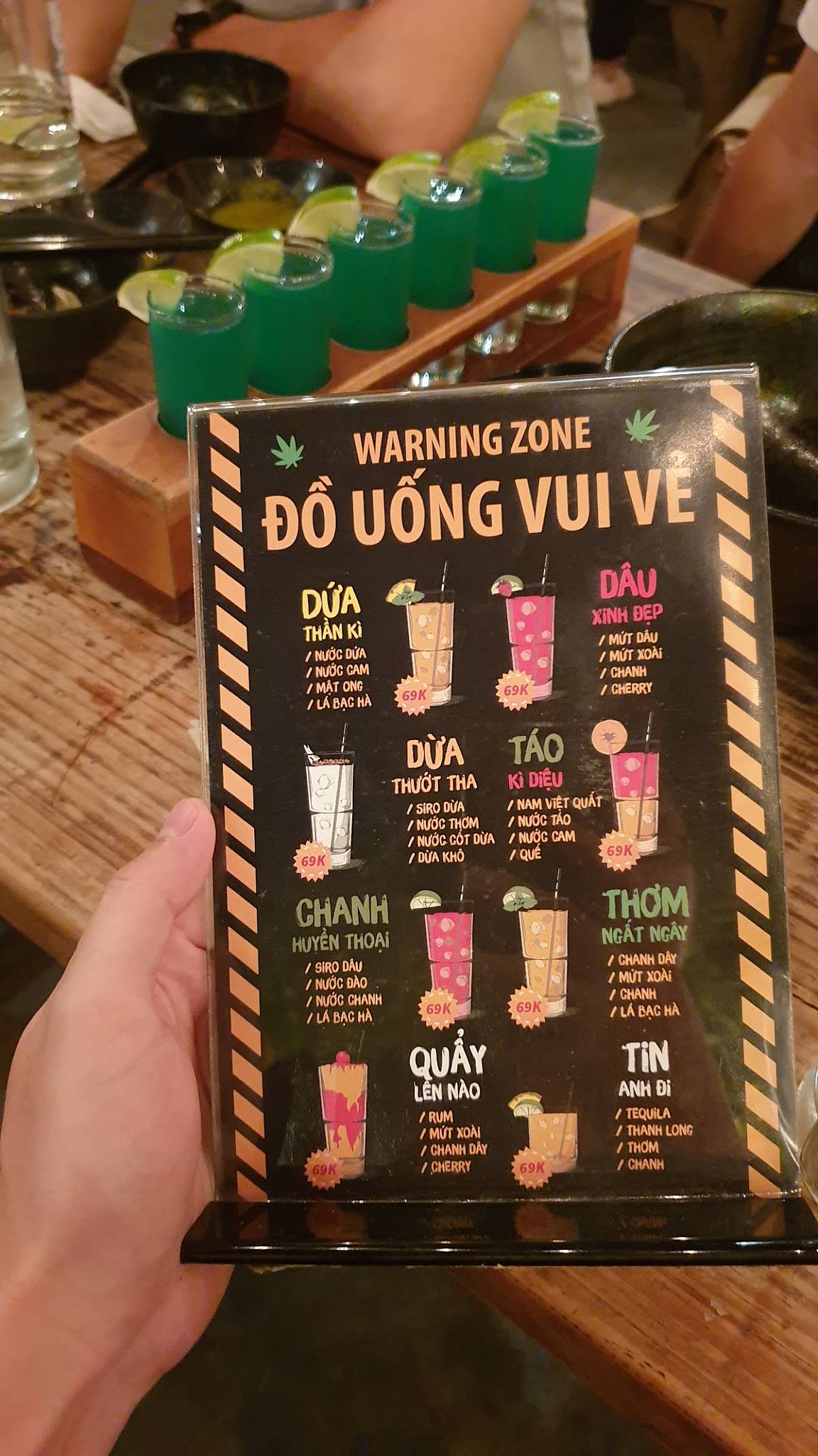 Carta del restaurante Warning Zone Garden, Ciudad Ho Chi Minh (Saigón)