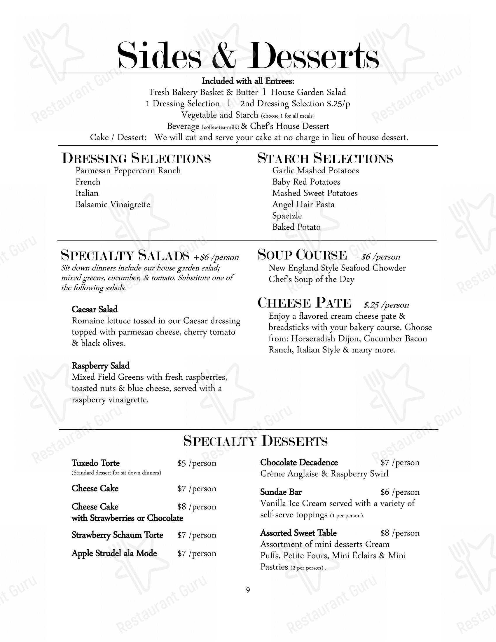 Menu at Weissgerber's Golden Mast Inn restaurant, Okauchee Lake, 5293 ...