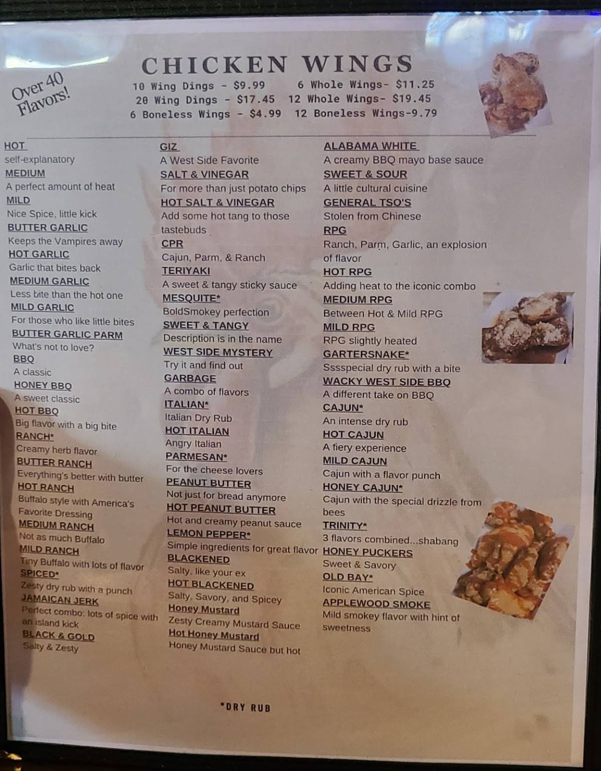Menu at West Side Grill pub & bar, Kane