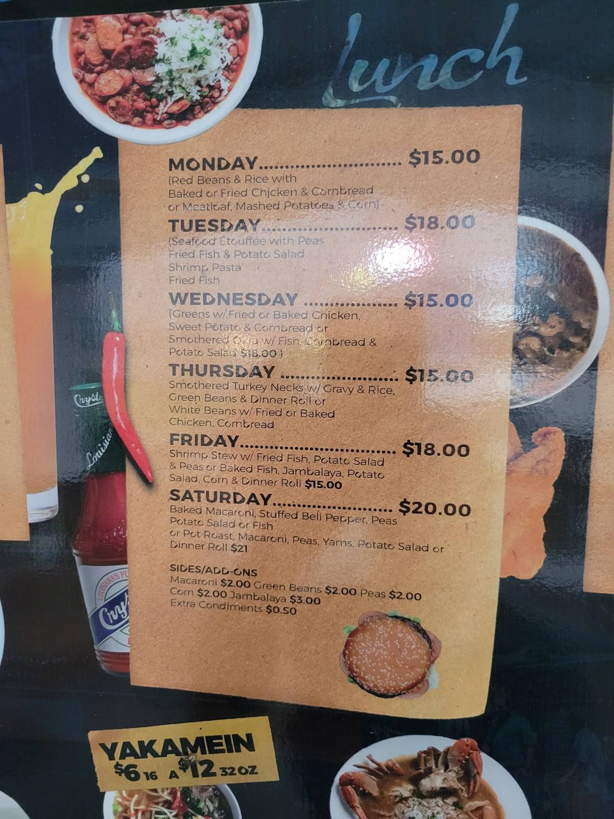 Menu at Who Dat (Food Truck) restaurant, Houston