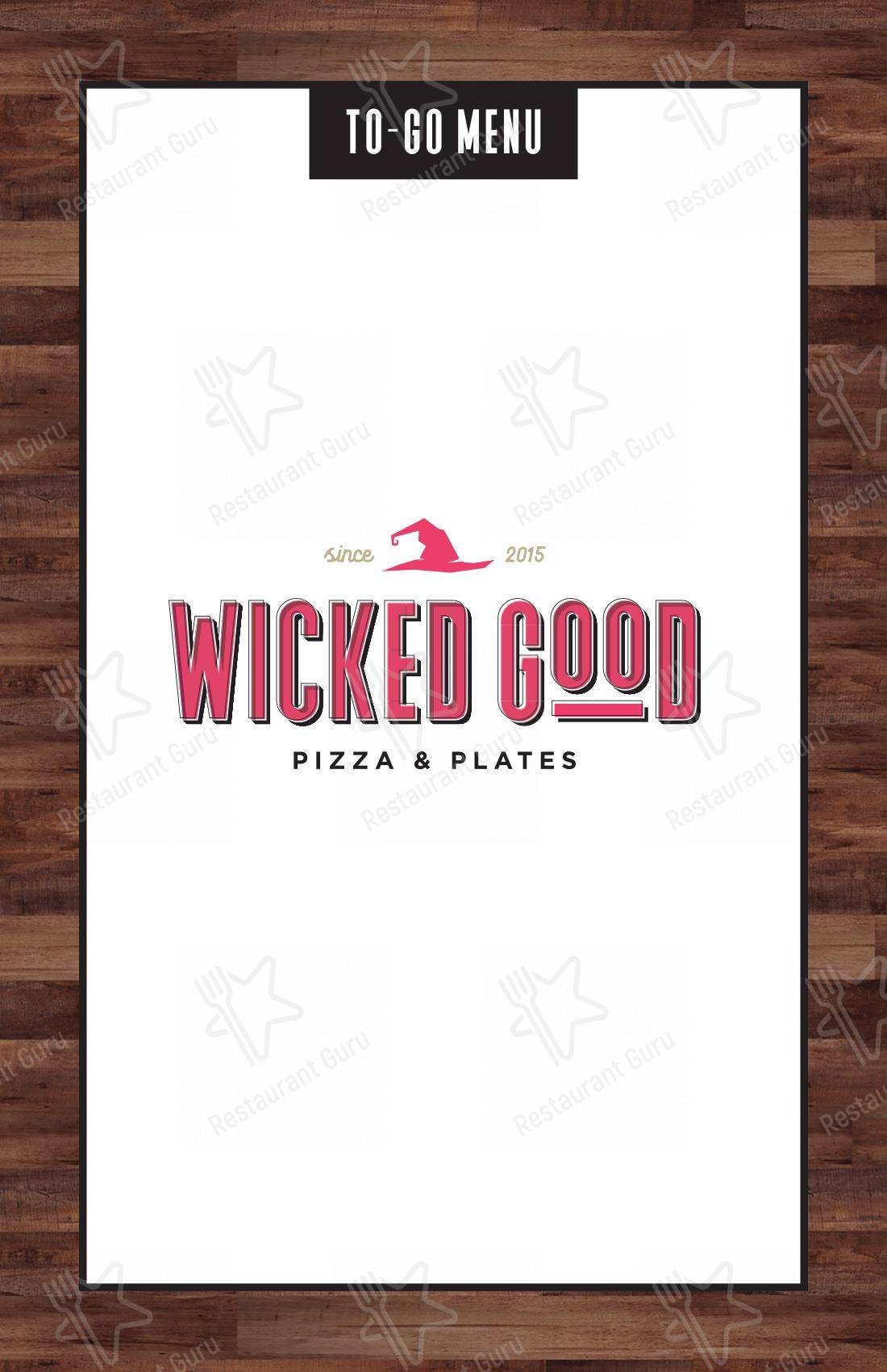 Carta de pizzería Wicked Good Pizza & Plates, Chittenango