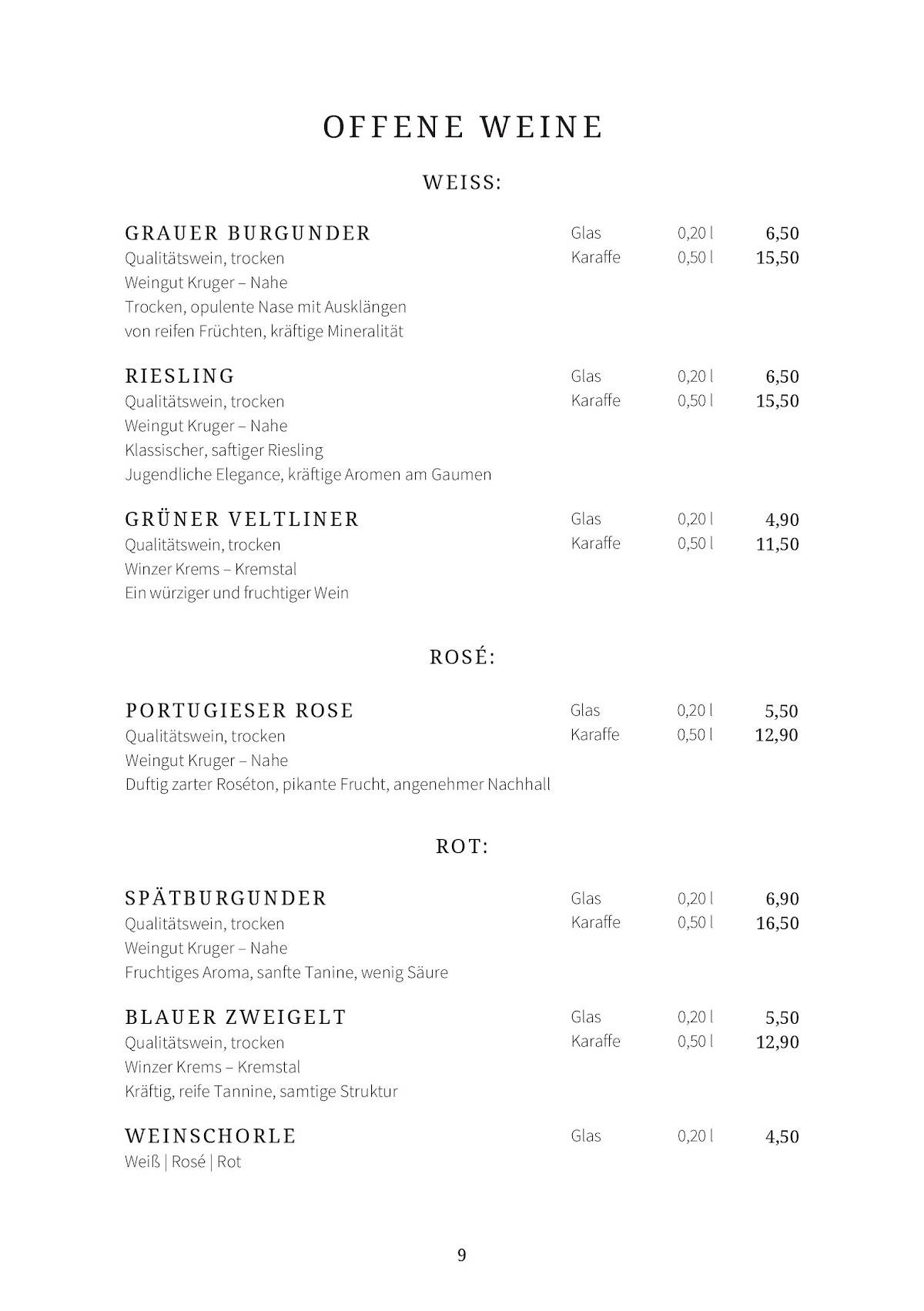 Speisekarte von Wiener Conditorei Caffeehaus cafe, Berlin, Erdgeschoß