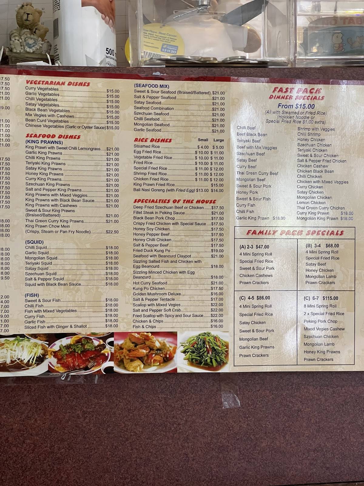 Menu at Wing Soon Chinese Restaurant, Morley
