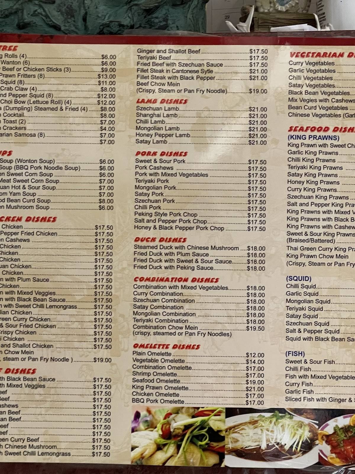 Menu at Wing Soon Chinese Restaurant, Morley
