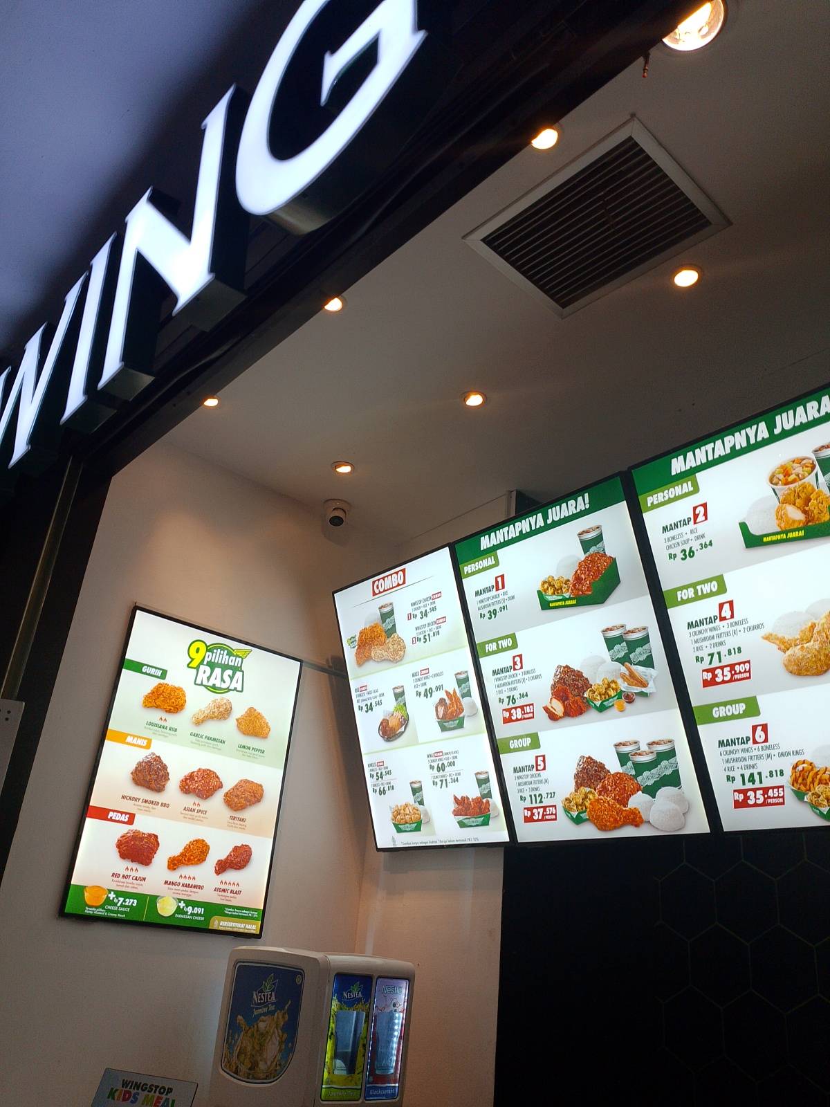 Menu at Wingstop Stasiun Pasar Senen restaurant, Central Jakarta
