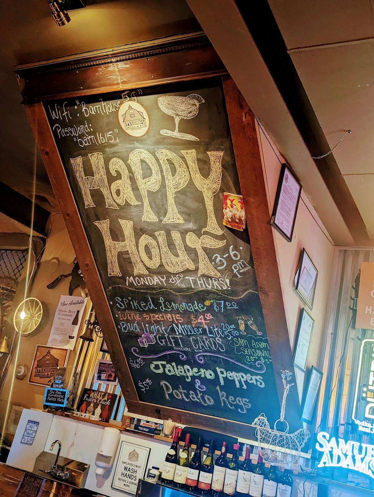Menu at Barnhouse Grill & Pub Wiscasset, Wiscasset