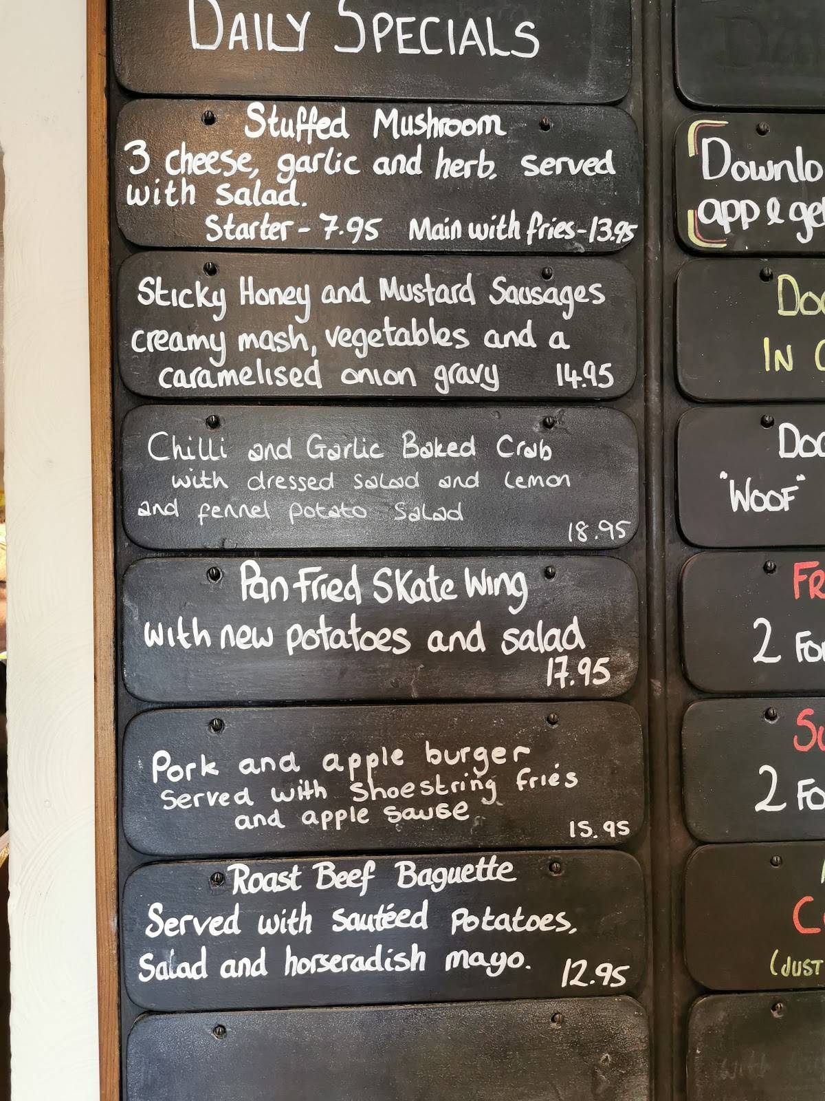 Menu at The Wilford Bridge pub & bar, Woodbridge