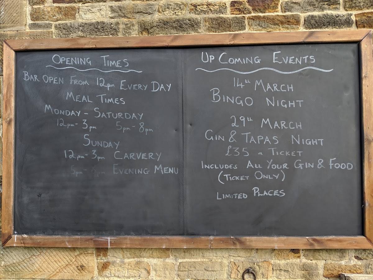 Menu at Ye Olde Cheshire Cheese Inn, Longnor pub & bar, Longnor