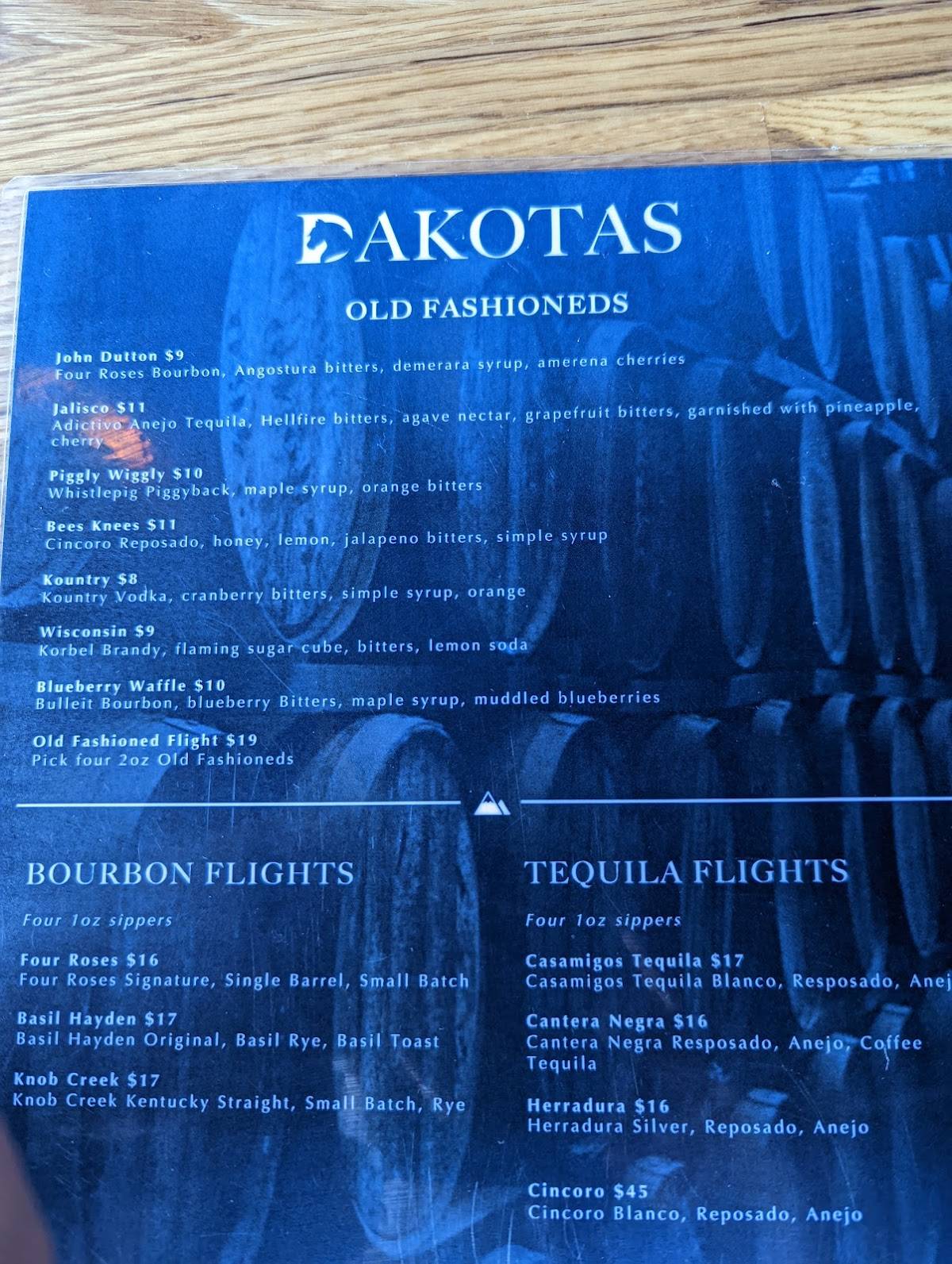 Menu at Dakotas pub & bar, Yorkville