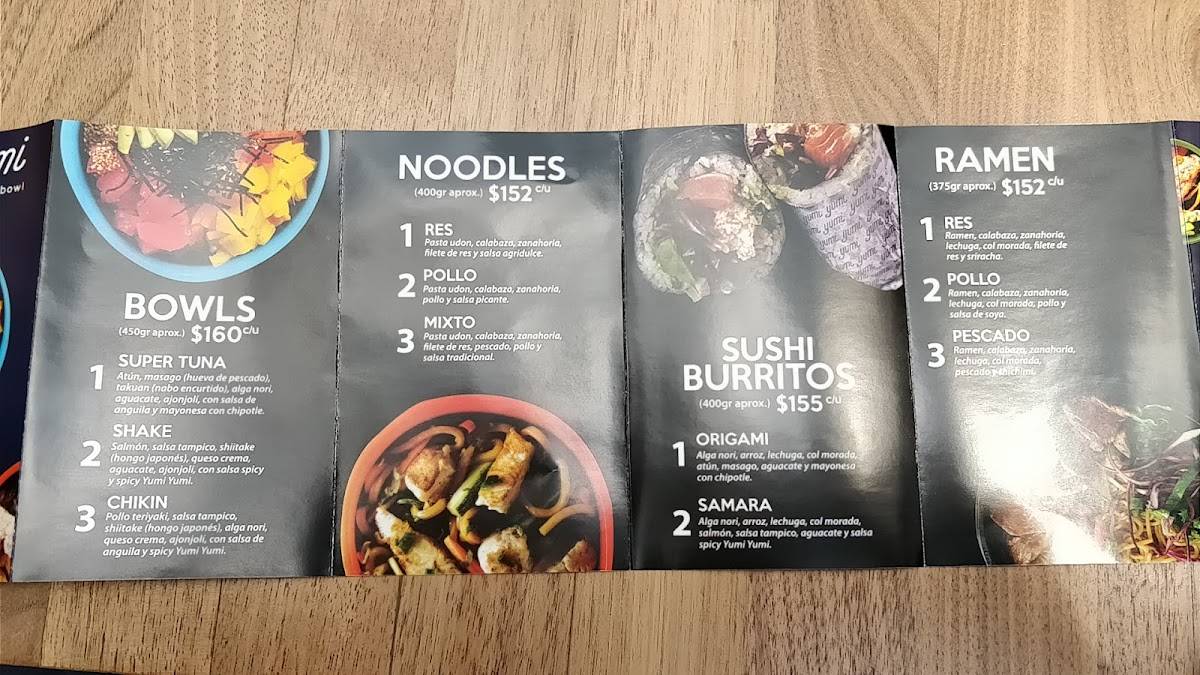 Menu at Yumi Yumi restaurant, Ciudad López Mateos, Av. Ejército ...