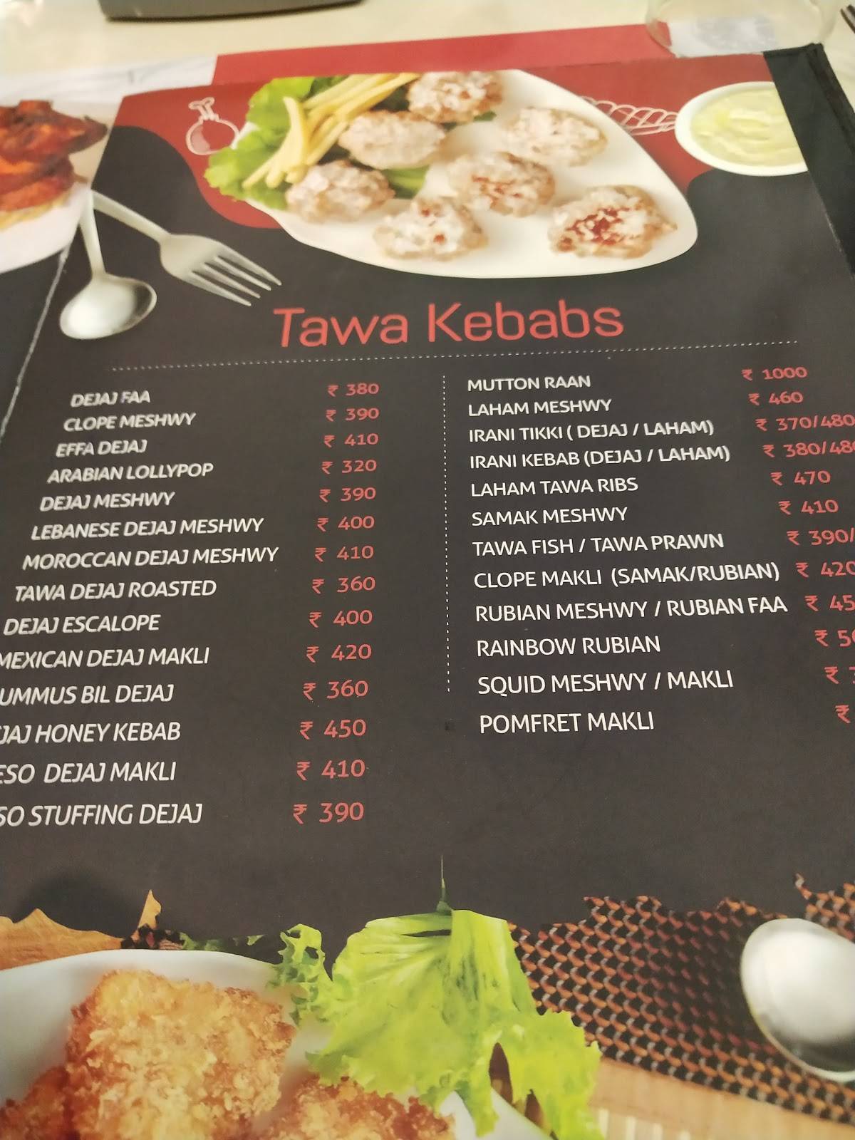 Menu at Zaitoon Restaurant, Anna Nagar, Chennai, Chintamani