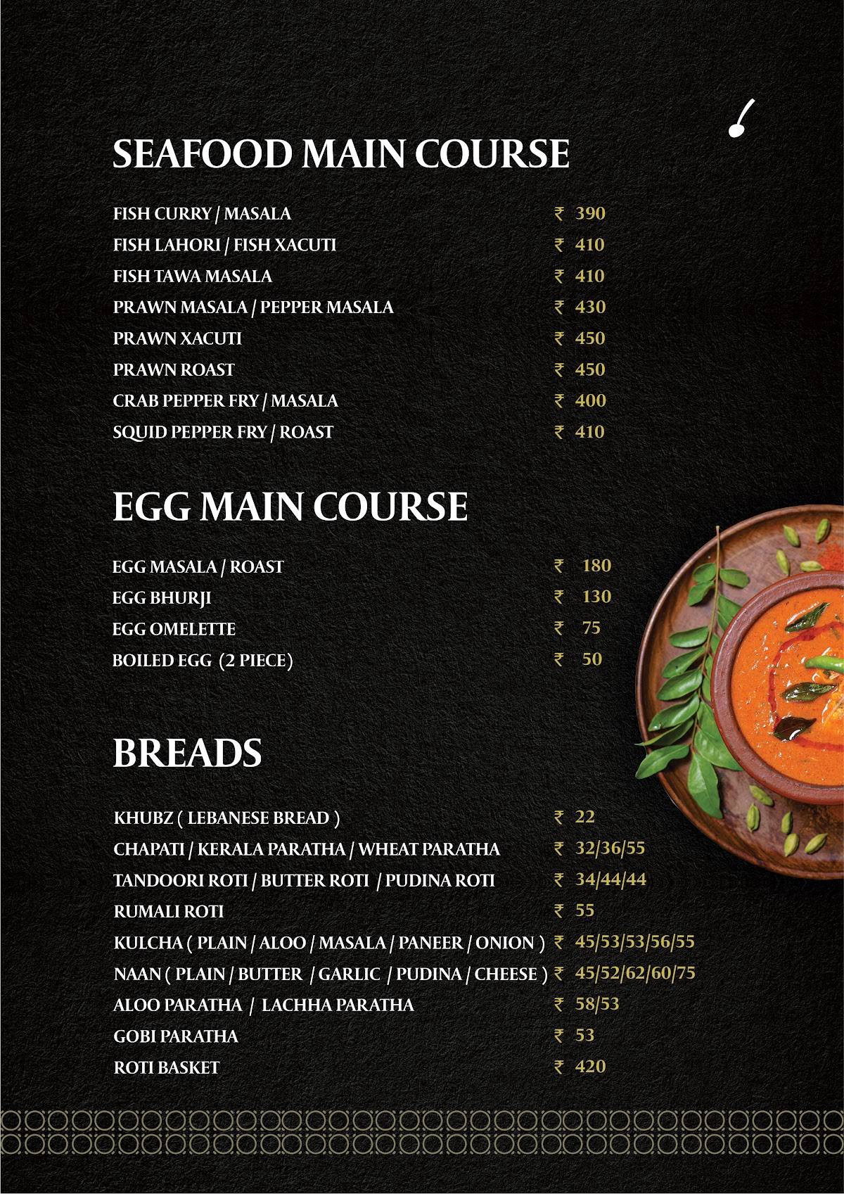 Menu at Zaitoon Restaurant, Tambaram, Chennai