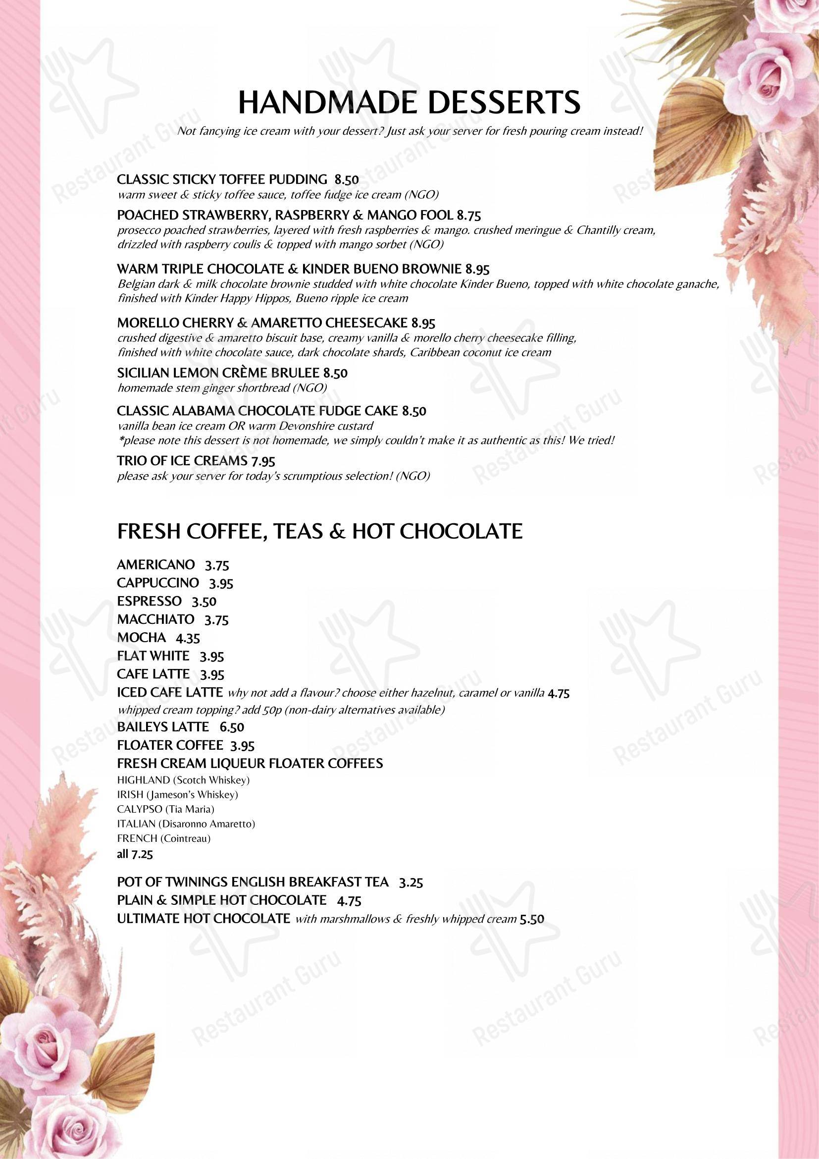 Menu at andwhynot pub & bar, Mansfield