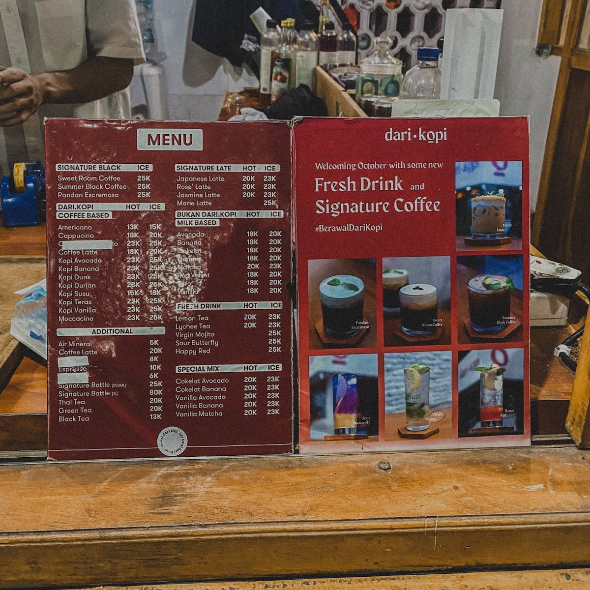 Menu at dari kopi, Makassar, Jl. H.I.A. Saleh Dg. Tompo No.8
