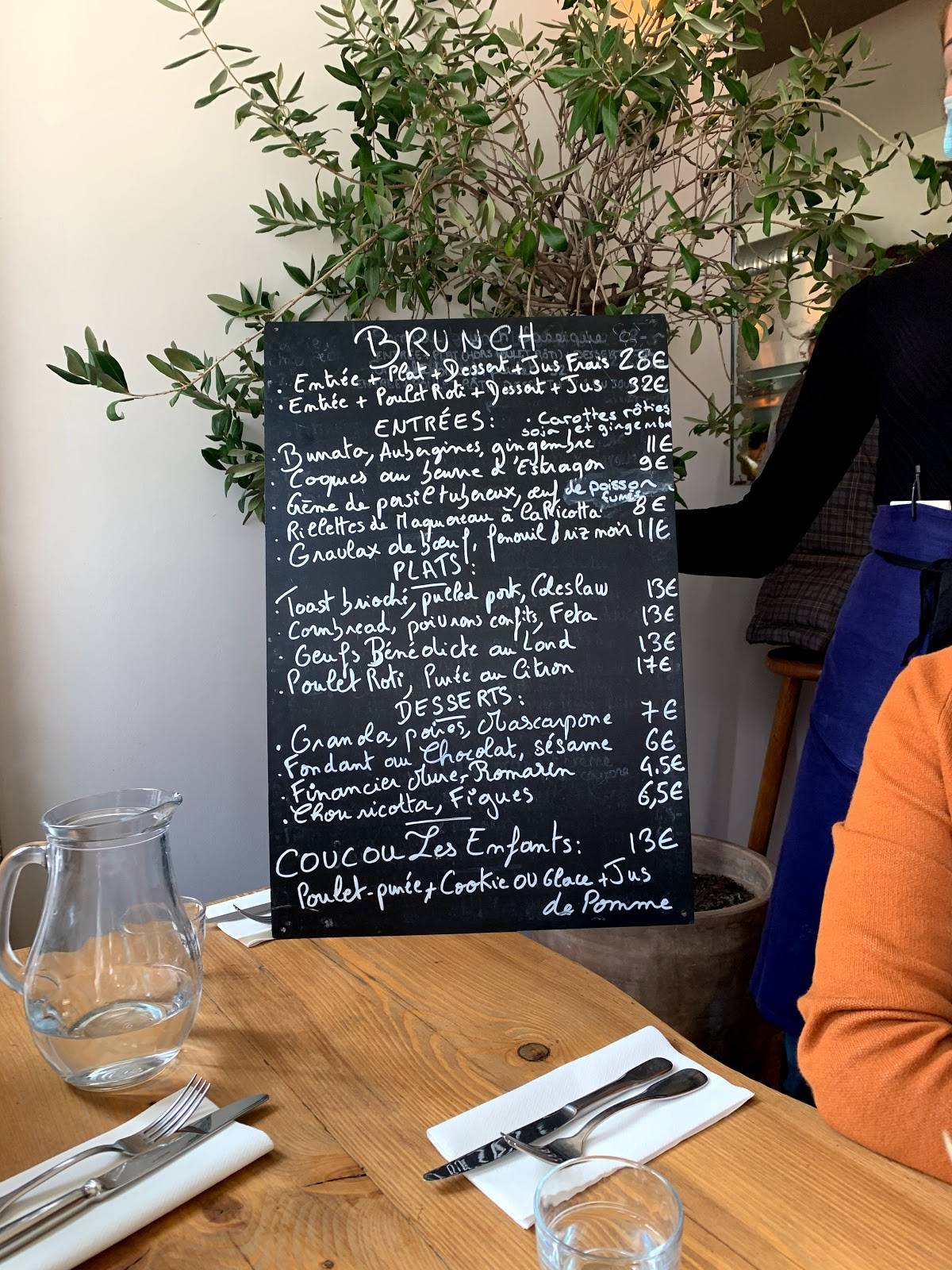 Menu au le coucou restaurant, Paris