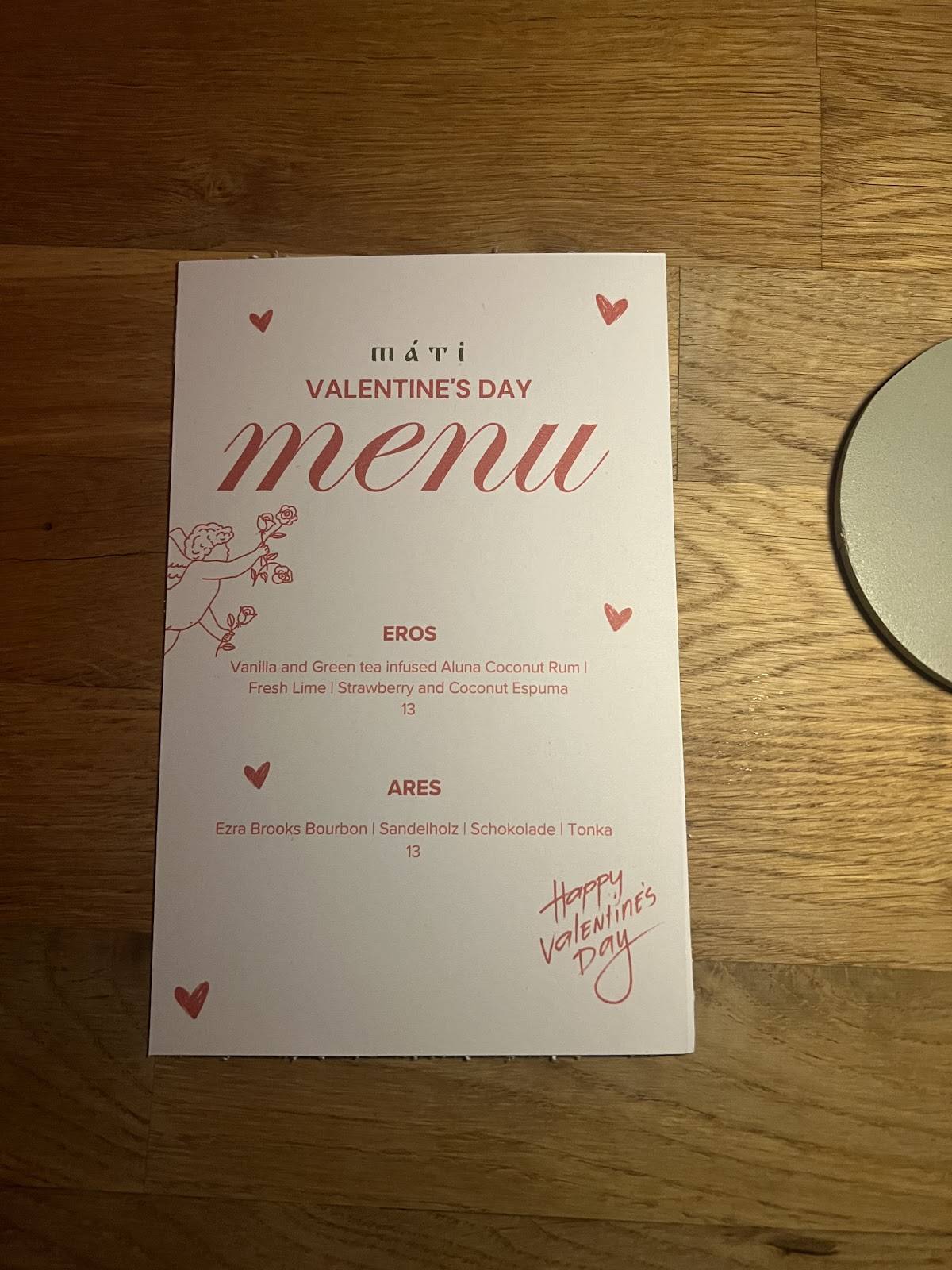 Speisekarte von máti pub & Bar, Düsseldorf