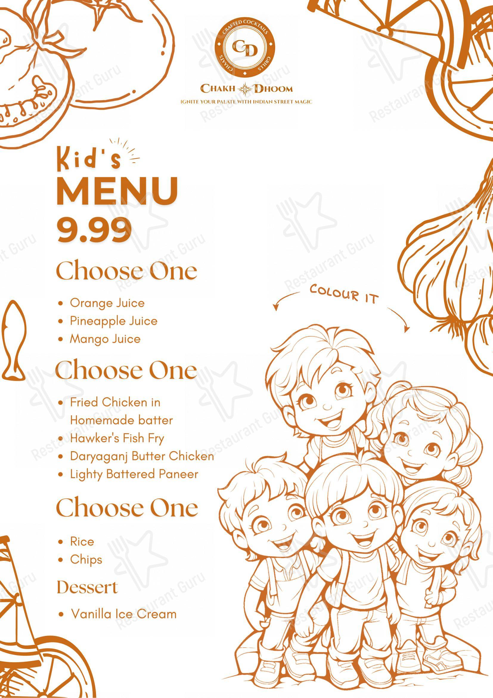 Menu at Chakh Dhoom - Authentic Indian Street Food Newcastle restaurant ...