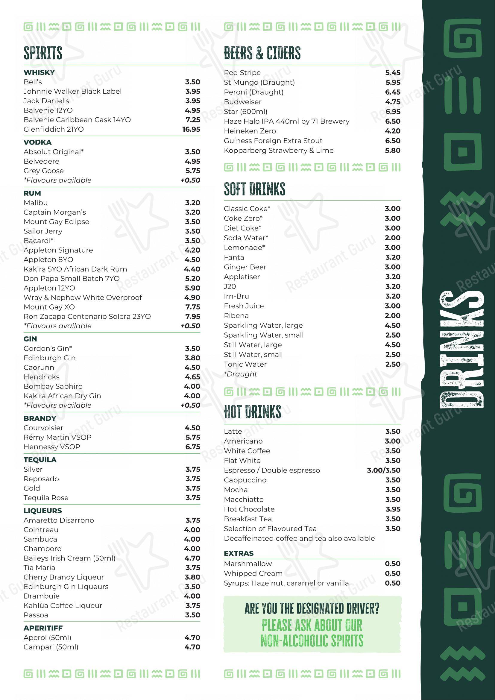 Menu at Gidi Grill, Dundee BBQ, Dundee