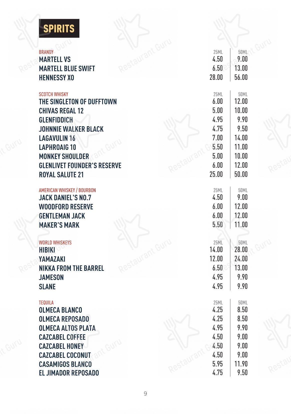 Menu at Rio Brazilian Steakhouse, Newcastle upon Tyne, 95 Quayside
