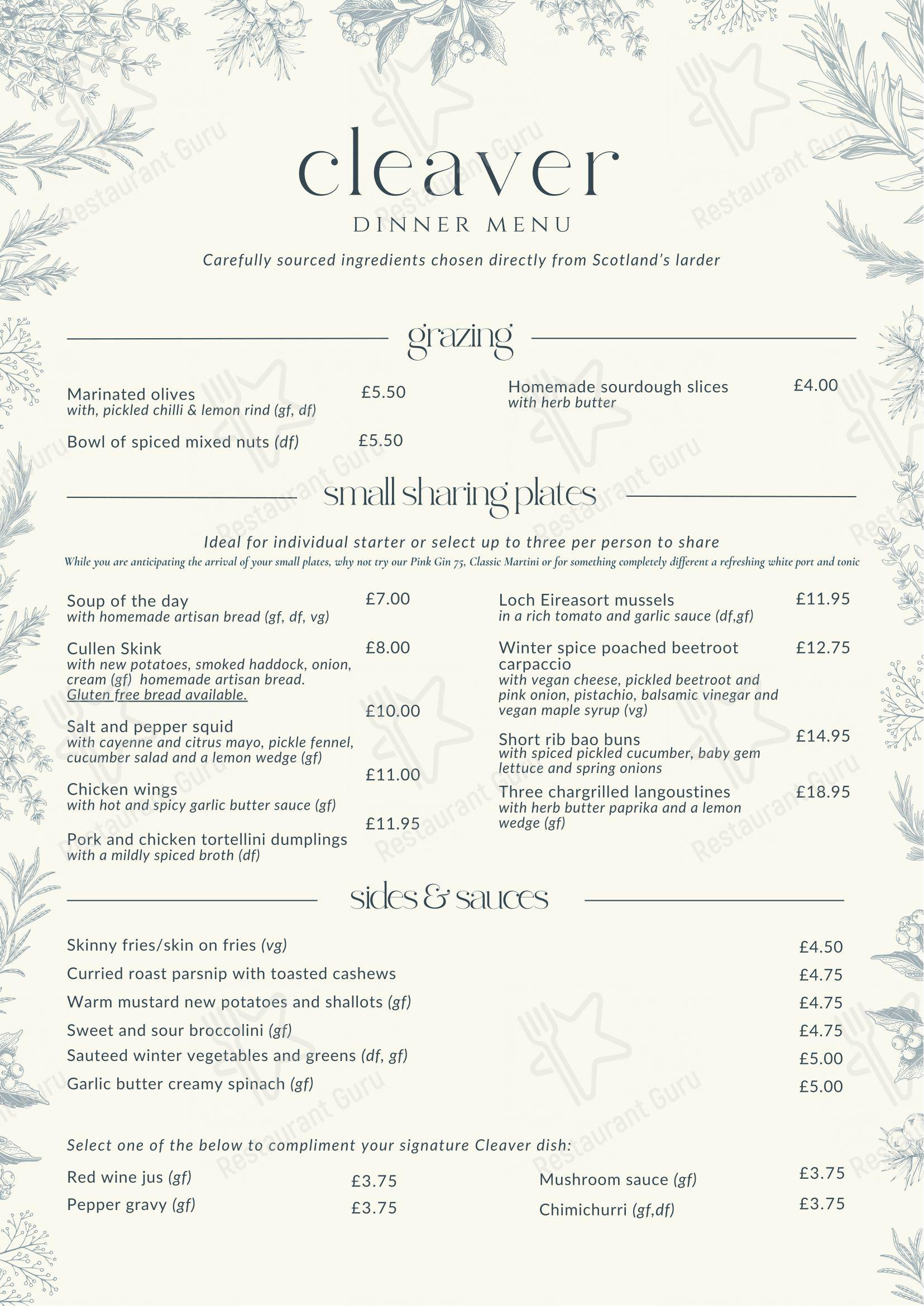 Menu at Solas Restaurant, Stornoway, Manor Park Perceval Road South