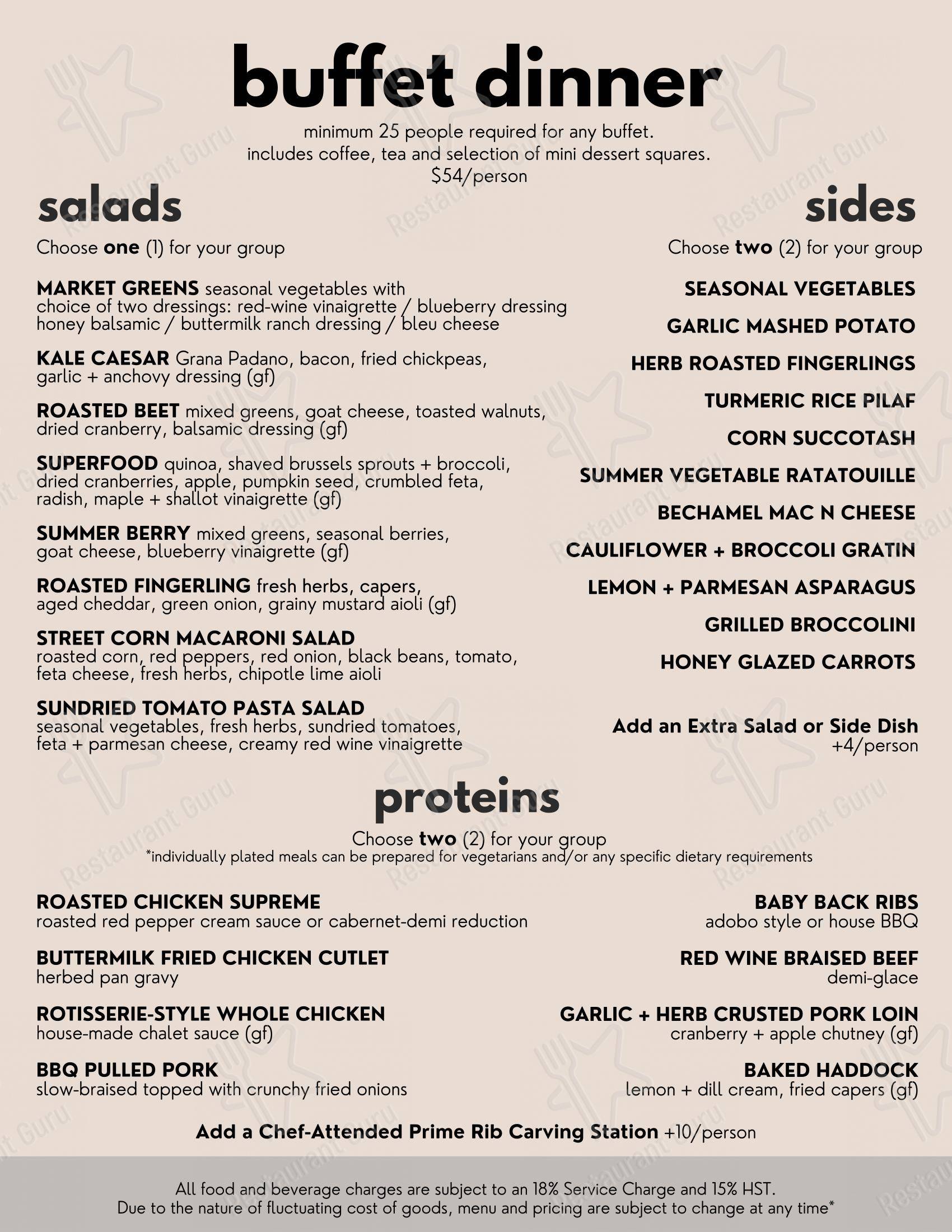 Menu at St. James Gate - Fredericton restaurant, Fredericton