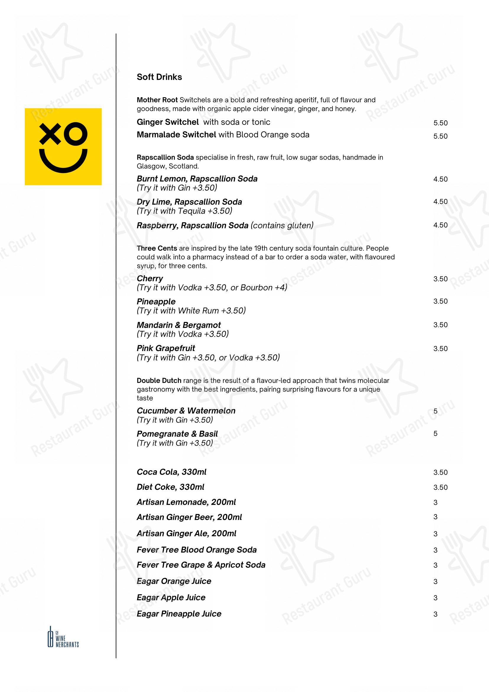 Menu at XO Kitchen restaurant, Norwich
