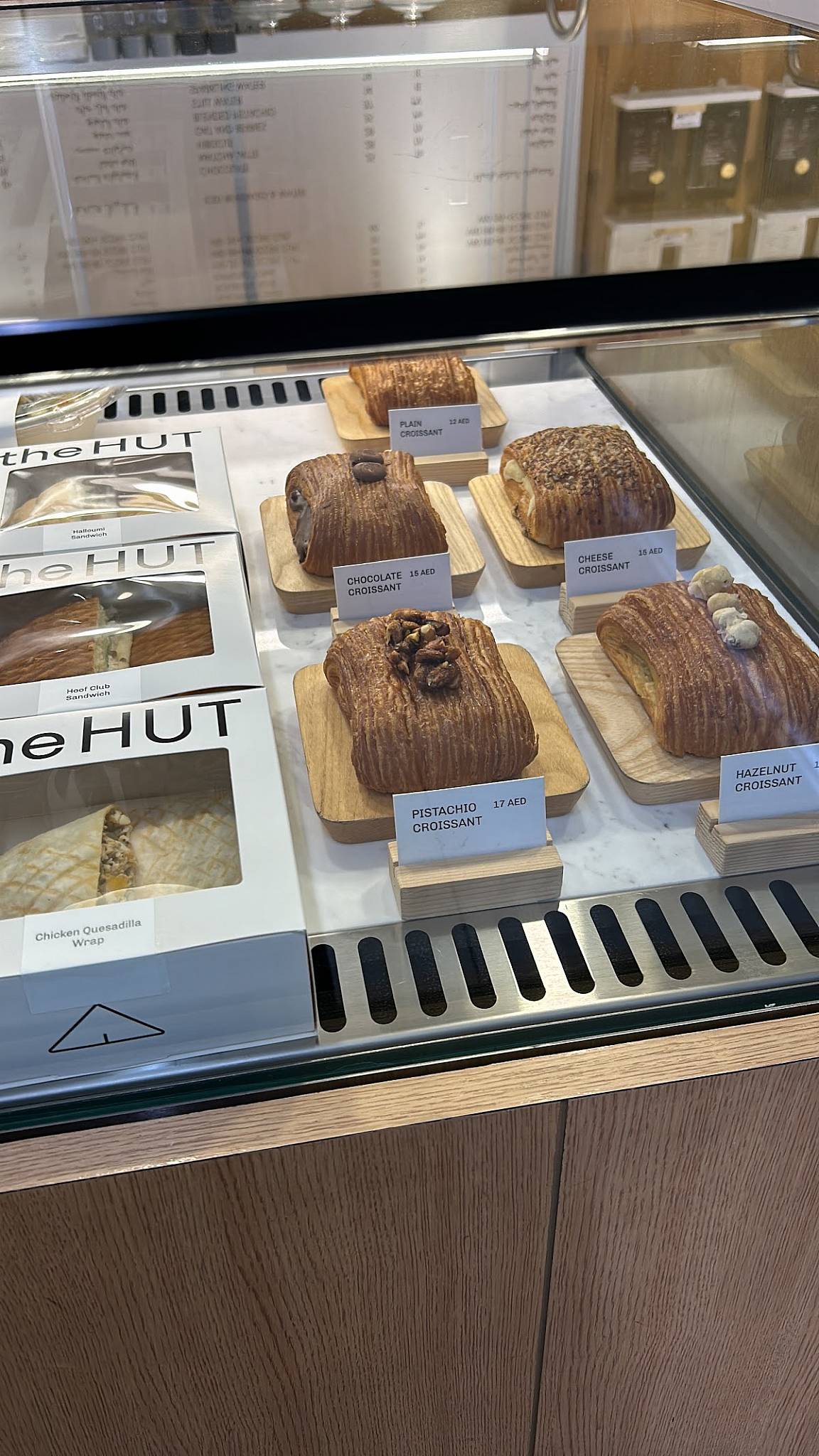 Menu at theHUT Aljada cafe, Sharjah, 8F9F+P57