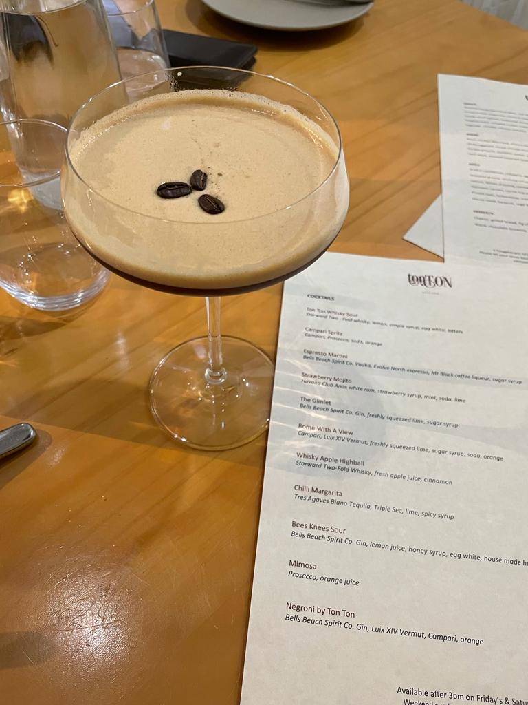 Menu at tonton Geelong restaurant, Highton