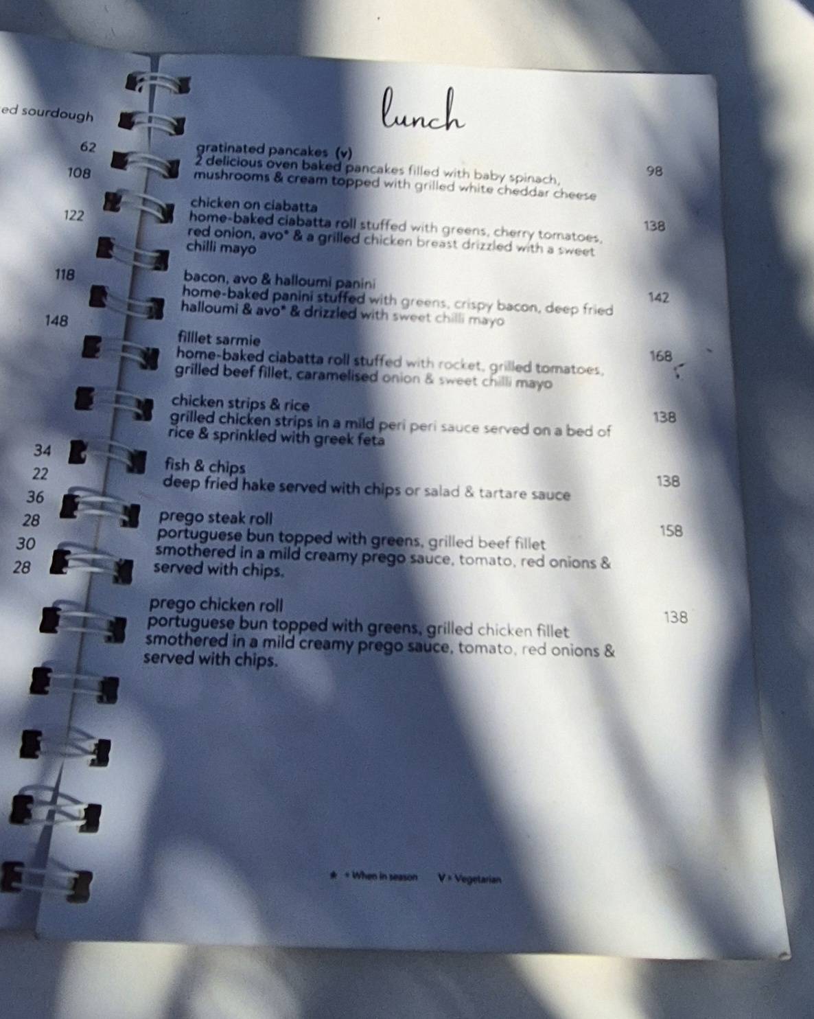 Menu at munch Cafe Bryanston, Johannesburg, Inside Stodels Garden Center