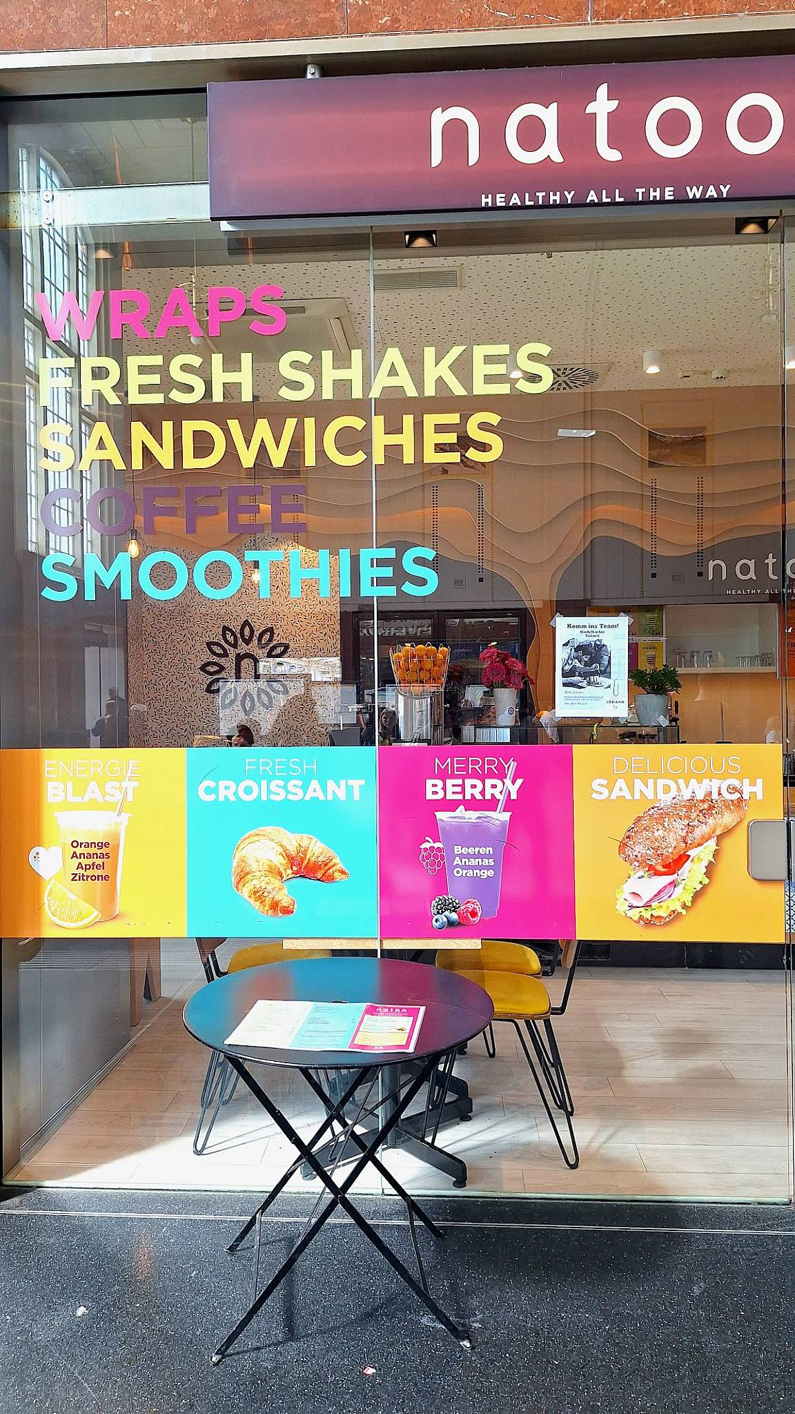 Speisekarte von natoo Austria cafe, Salzburg