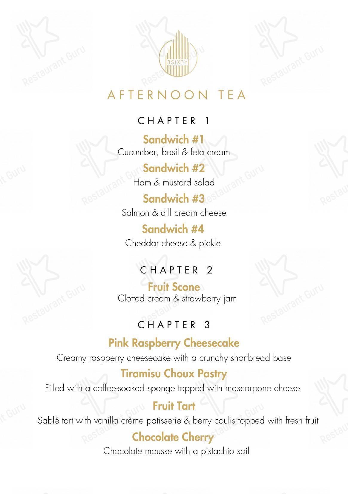 Menu at 3SIXTY Restaurant & Sky Bar, Newcastle upon Tyne