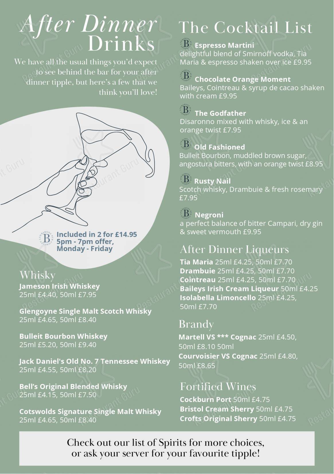Menu at Curious Pig in the Parlour pub & bar, Copthorne