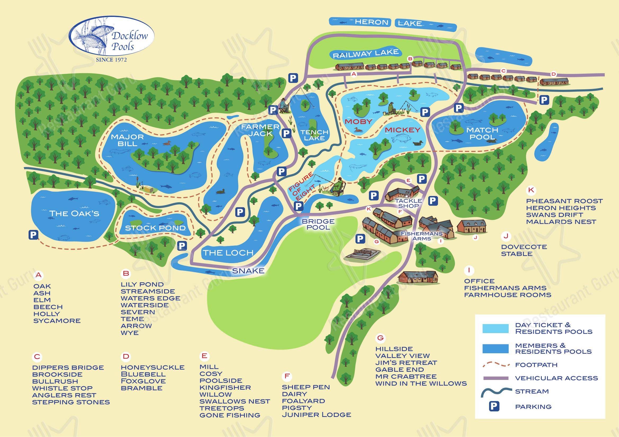 Menu at Docklow Pools pub & bar, Docklow