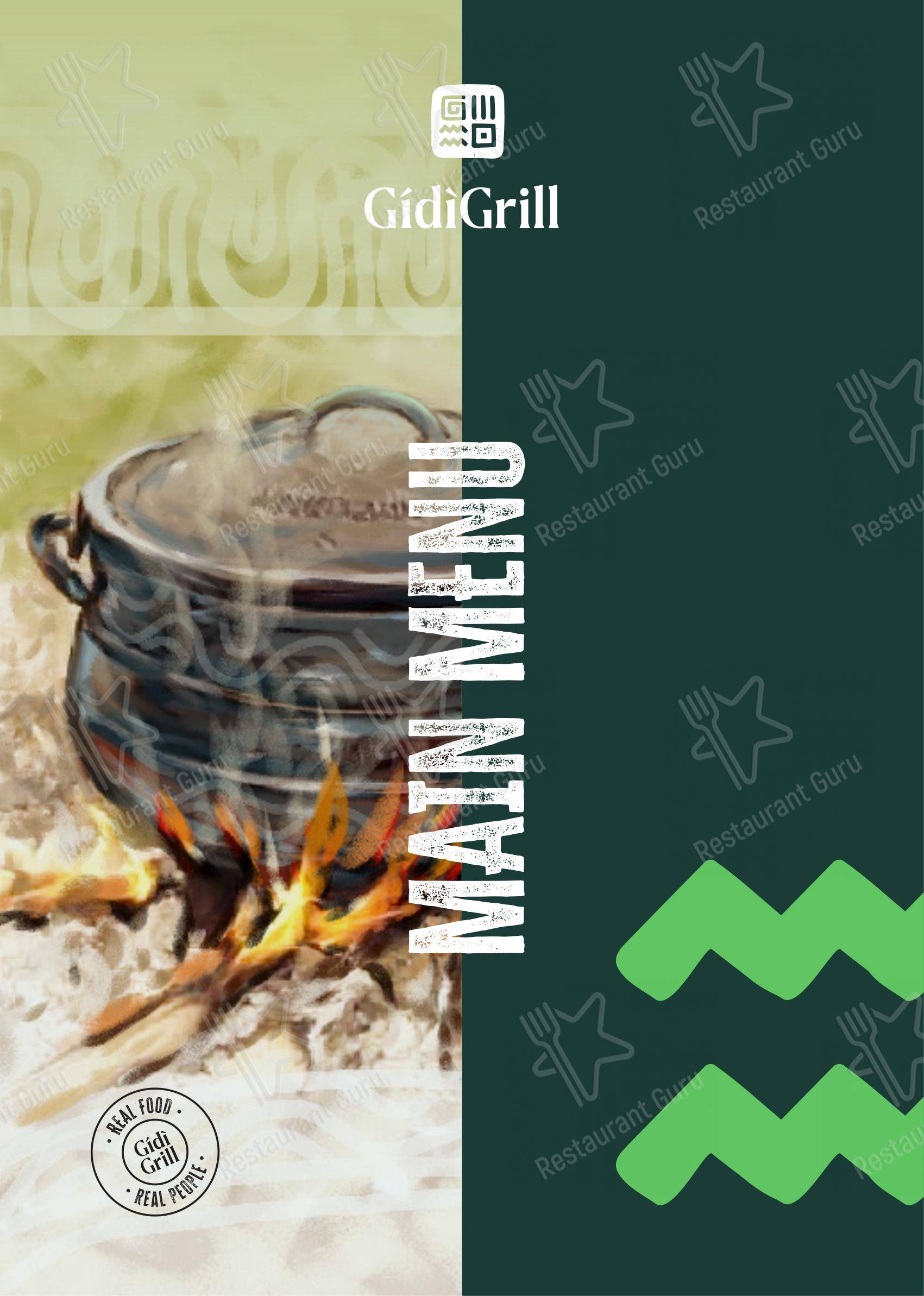 Menu at Gidi Grill, Dundee BBQ, Dundee