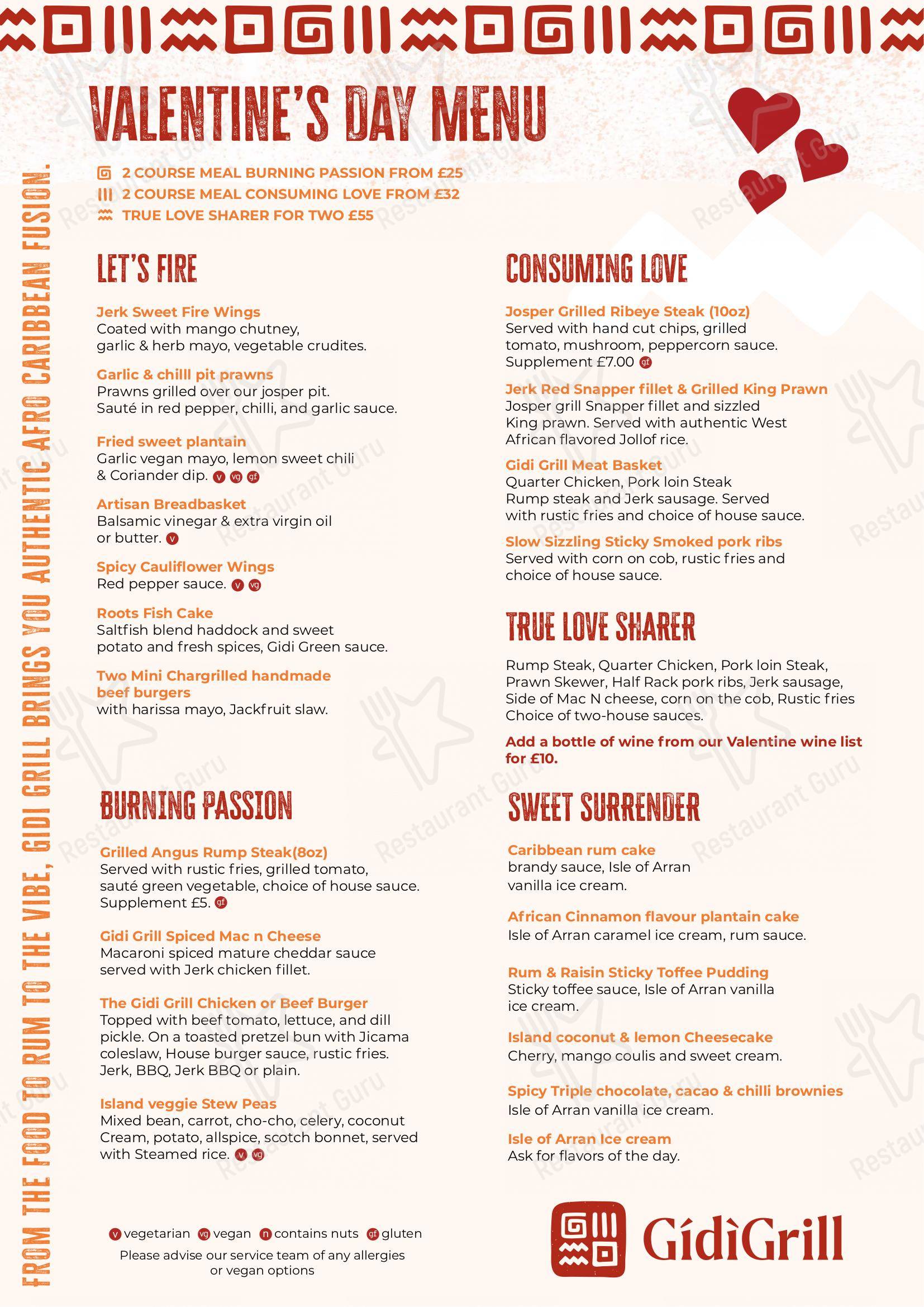 Menu at Gidi Grill, Dundee BBQ, Dundee