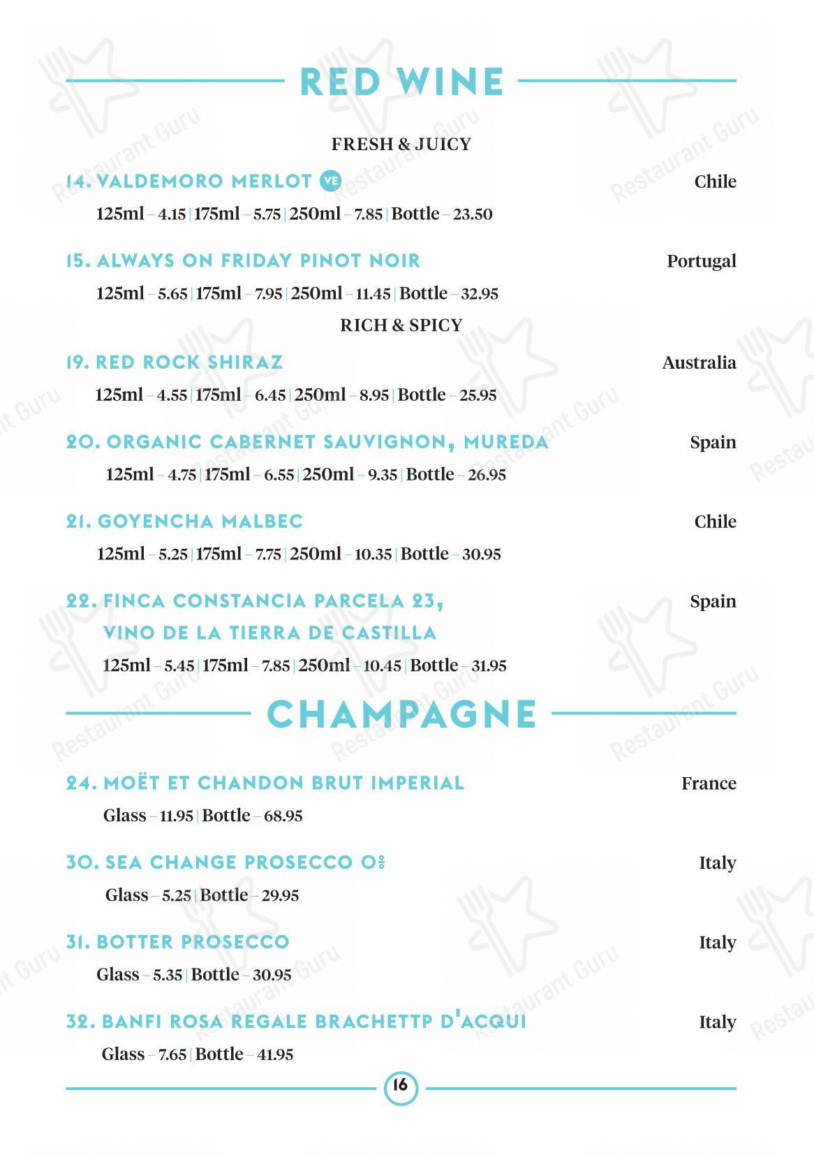 Menu at Lido Prestwick pub & bar, Prestwick