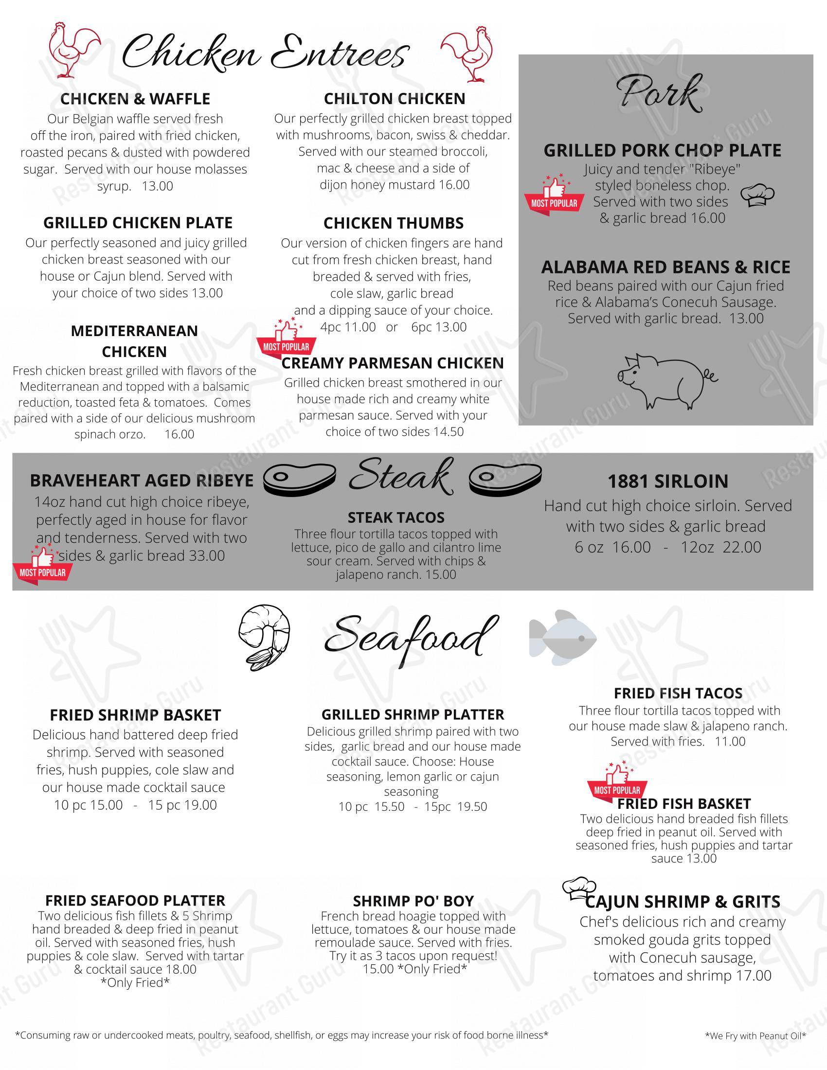 Menu at Neighborhood Grill and Catering restaurant, Millbrook