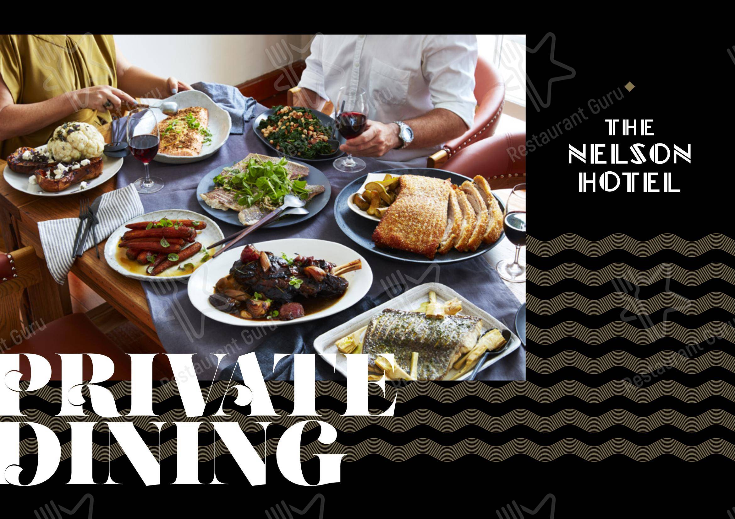 Menu at Nelson Hotel restaurant, Bondi Junction