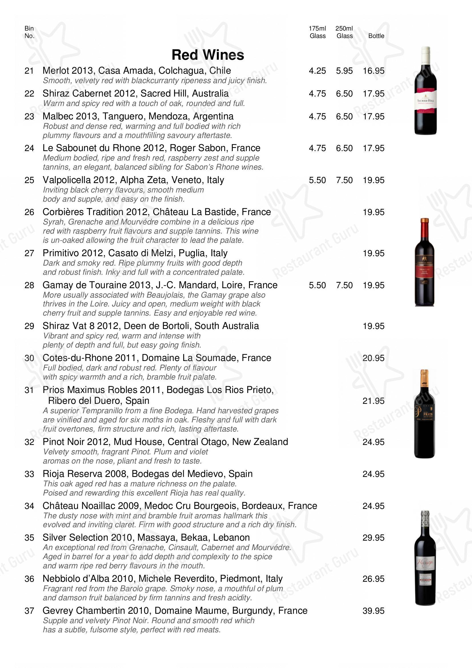 Menu at Ravenstone Lodge restaurant, Bassenthwaite